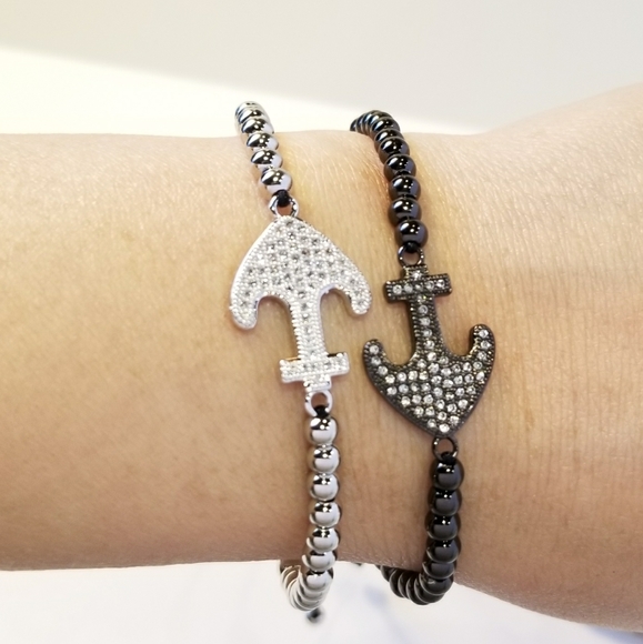 Jewelry | New Anchor Pave Cz Bracelet | Poshmark